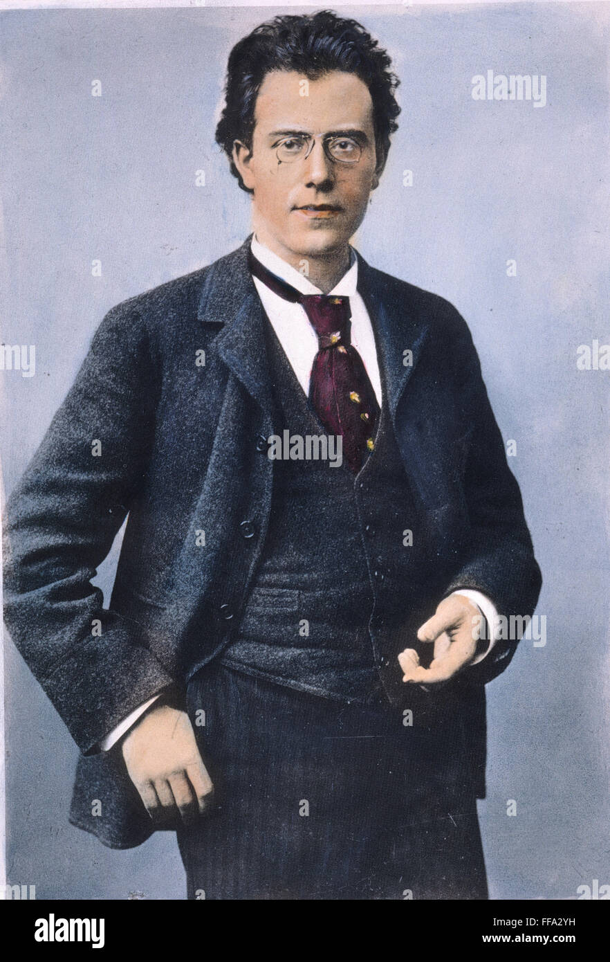 GUSTAV MAHLER (1860-1911). /nAustrian composer and conductor. Oil over ...