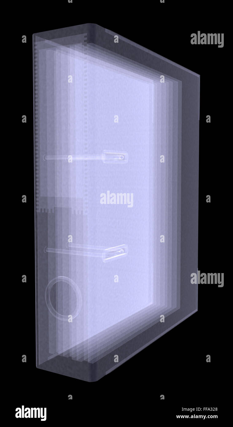 Xray of pile binder file folders Stock Photo - Alamy