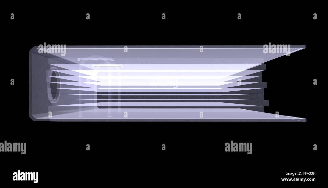 Xray of pile binder file folders Stock Photo - Alamy