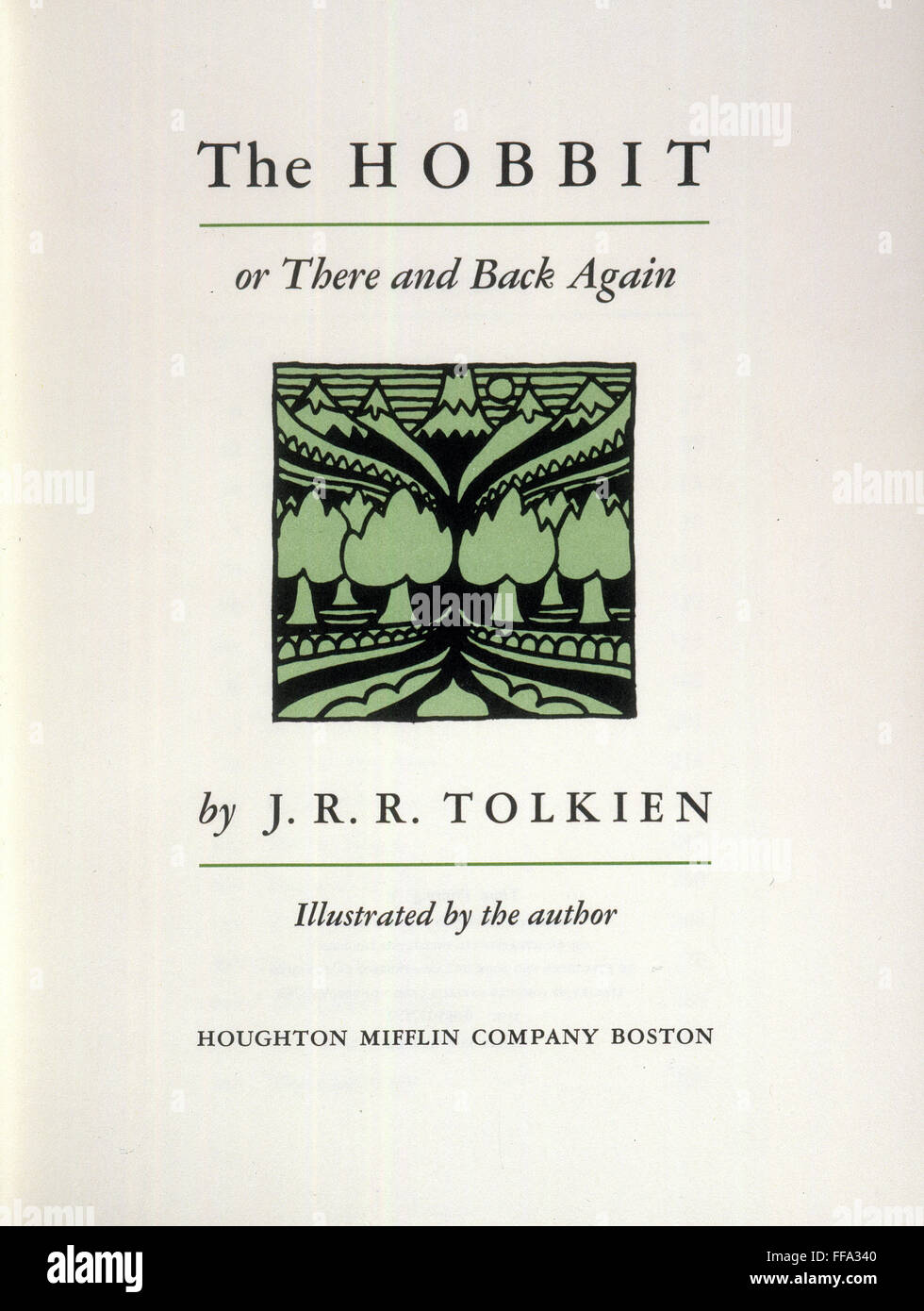 TOLKIEN: THE HOBBIT. /nTitle page for a 1966 American edition. By J.R.R ...