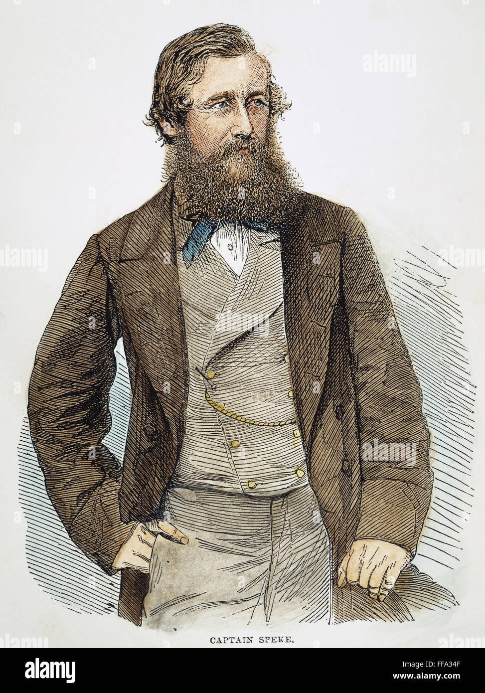 JOHN H. SPEKE (1827-1864). /nEnglish explorer: wood engraving, English ...