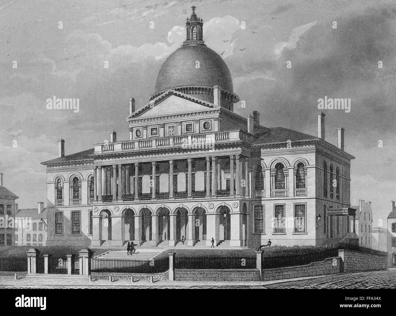 BOSTON: STATE HOUSE, 1800. /nThe State House, designed by Charles ...