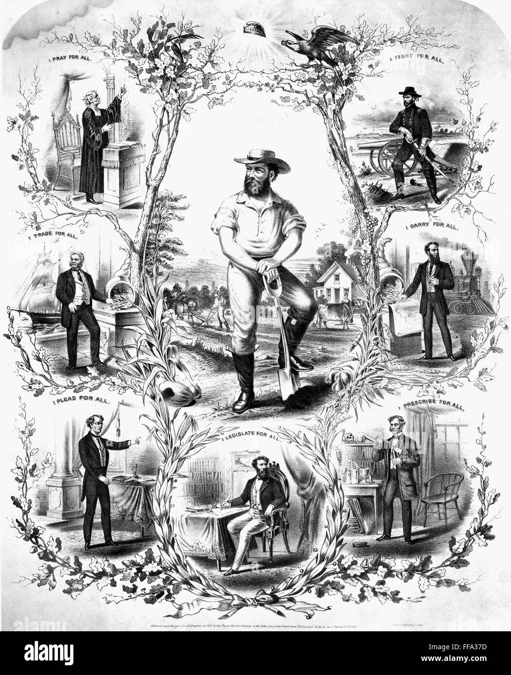 GRANGE MOVEMENT, 1869. /nLithograph poster, 1869 Stock Photo - Alamy