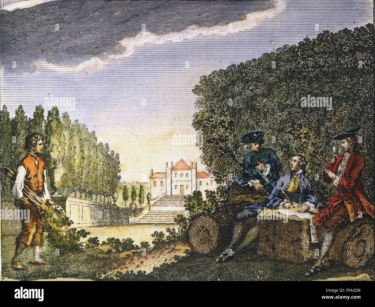 CAROLUS LINNAEUS (1707-1778). /nSwedish botanist. Classifying plants in ...