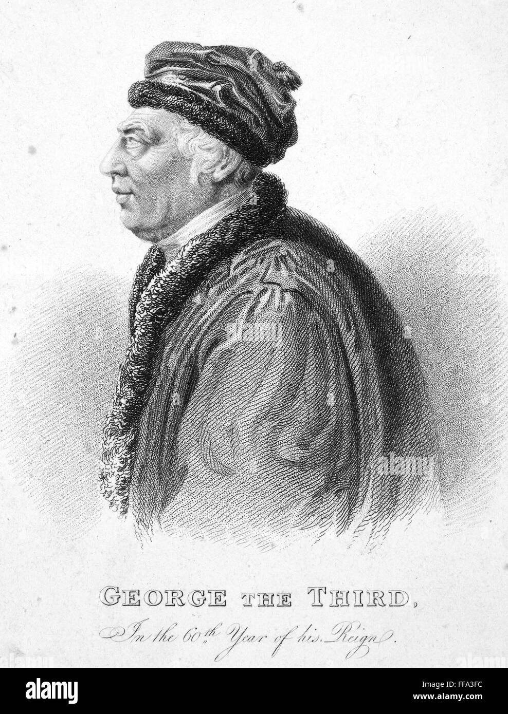 GEORGE III (1738-1820). /nKing of Great Britain, 1760-1820. Etching and ...