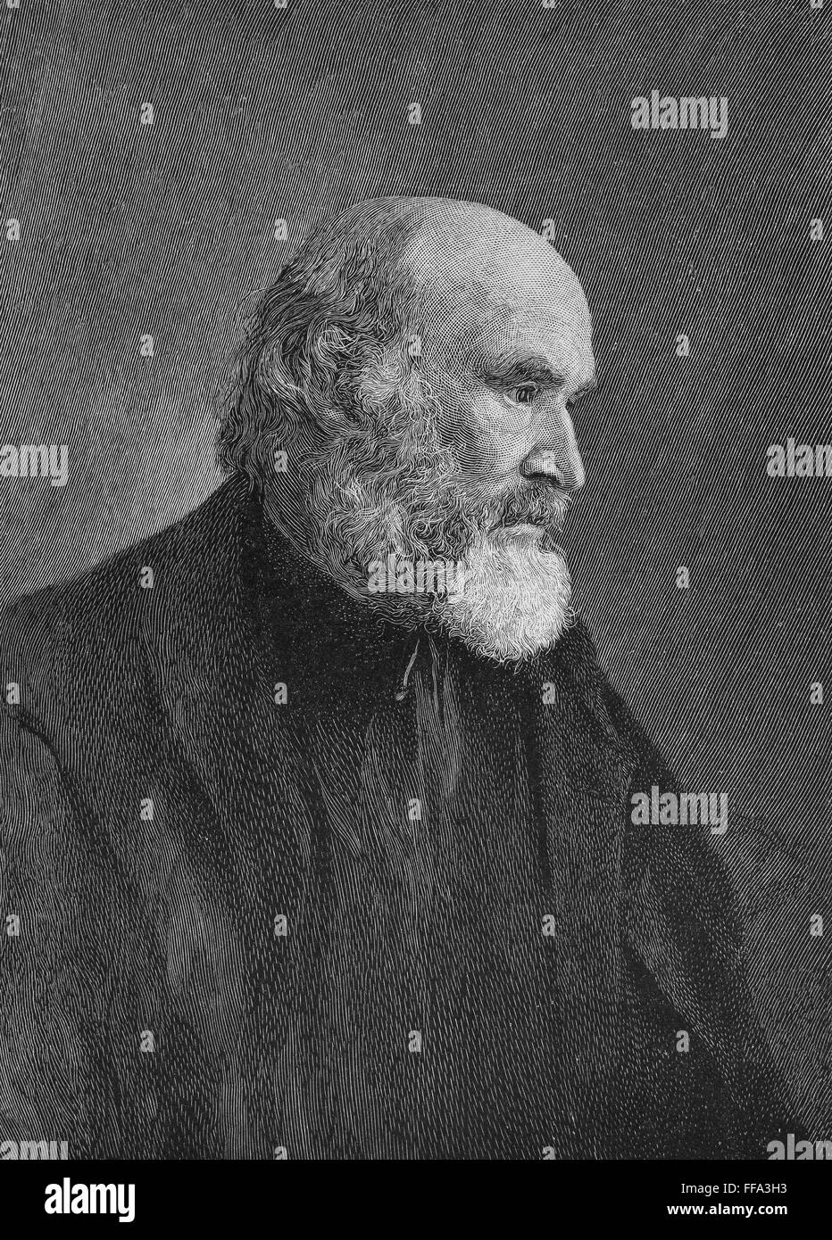 JOHN COUCH ADAMS (1819-92). /nEnglish astronomer. Wood engraving, 1892 ...