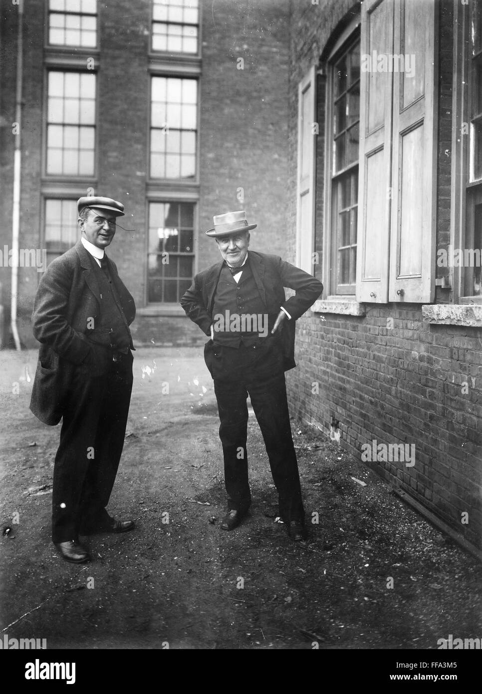 THOMAS EDISON (1847-1931). /nAmerican inventor. Edison (right) and an ...