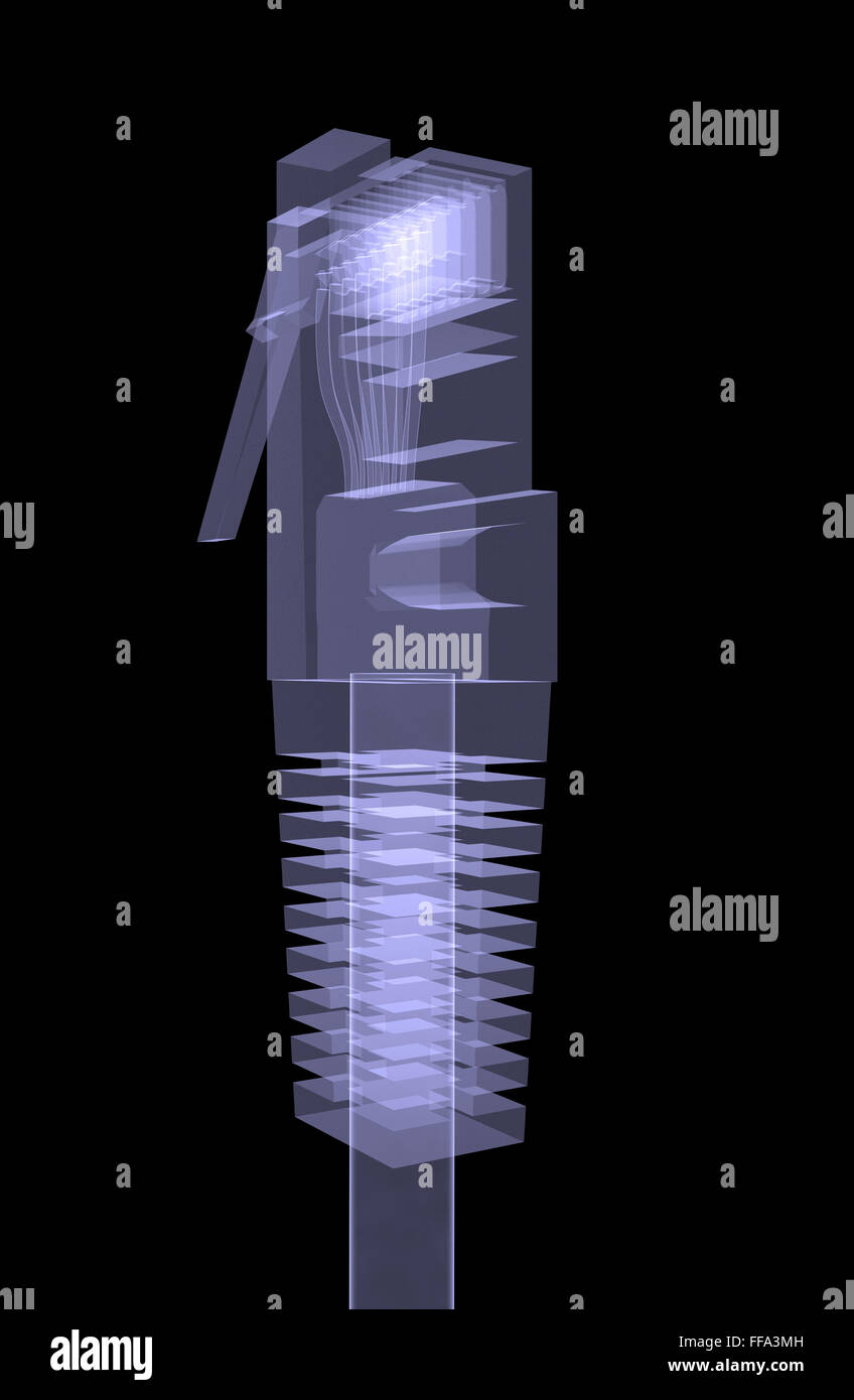 Telecommunication cable RJ45 Stock Photo - Alamy