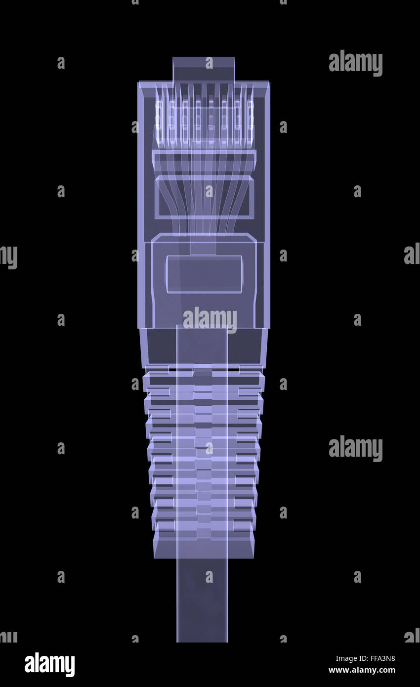 Telecommunication cable RJ45 Stock Photo - Alamy