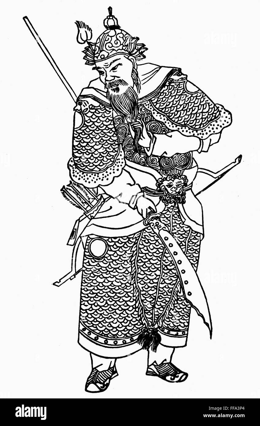 MONGOL WARRIOR. /nA Mongol trooper armed with bow, lance, and saber ...