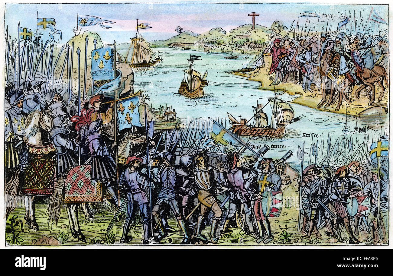 CRUSADERS IN EGYPT. /nDisembarkation of crusaders at Damietta, Egypt ...