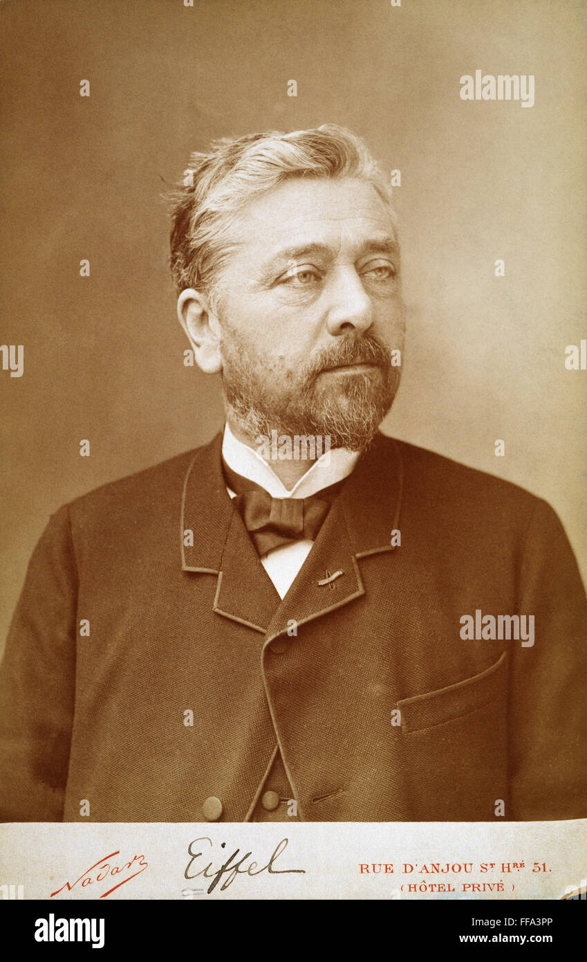 ALEXANDRE-GUSTAVE EIFFEL /n(1832-1923). French engineer. Original ...