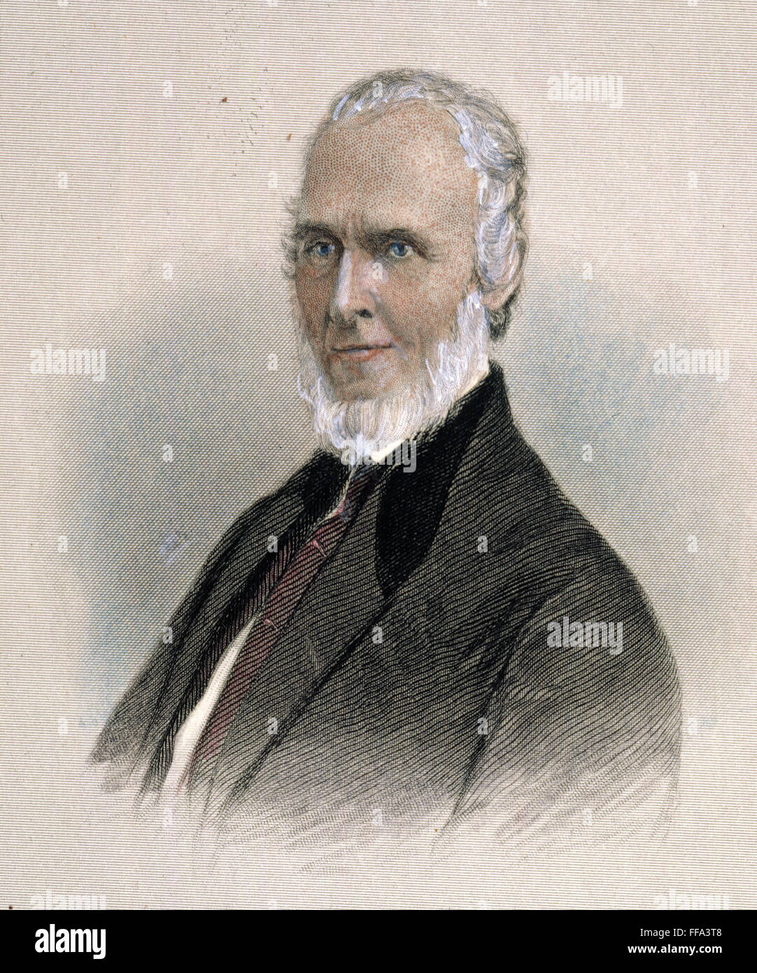 JOHN GREENLEAF WHITTIER /n(1807-1892). American poet: steel engraving ...