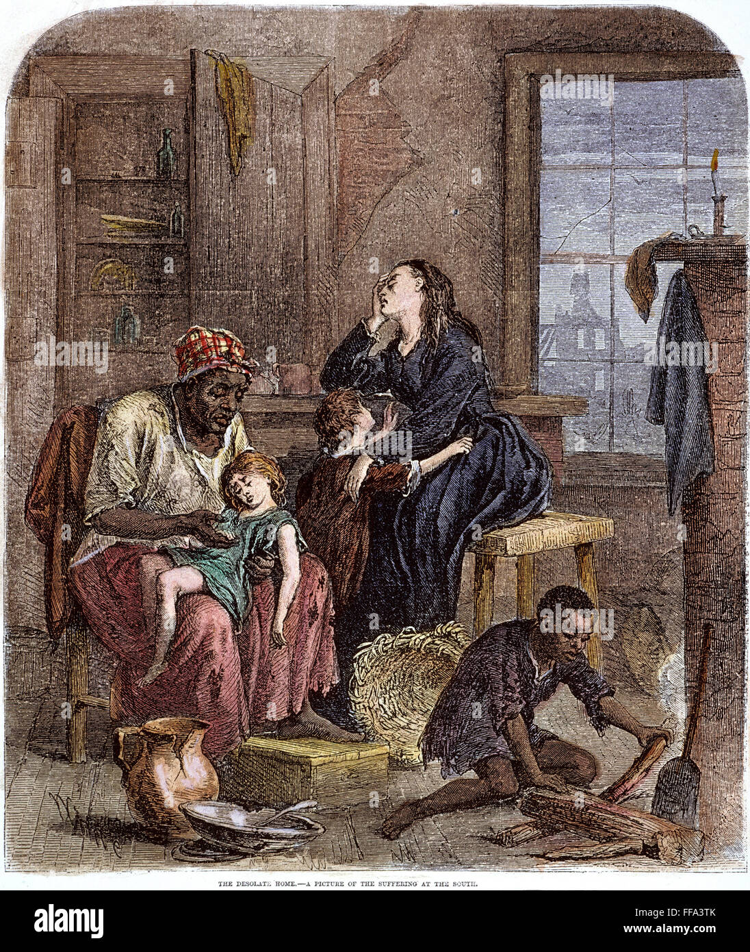 DESOLATE SOUTH, 1867. /n'The desolate home - a picture of the suffering ...