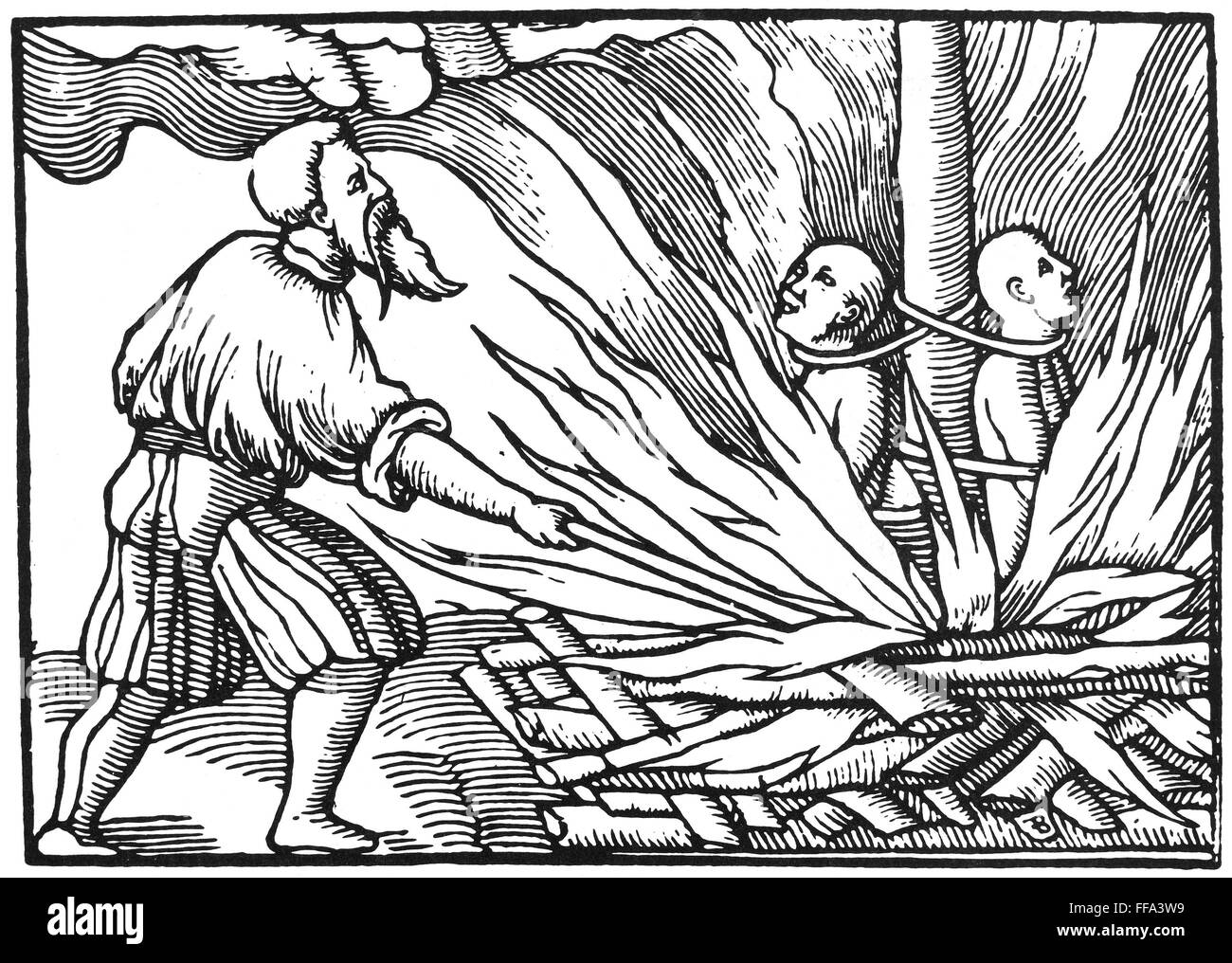 COUNTER-REFORMATION, 1549. /nTwo Dominican monks burned at the stake by ...