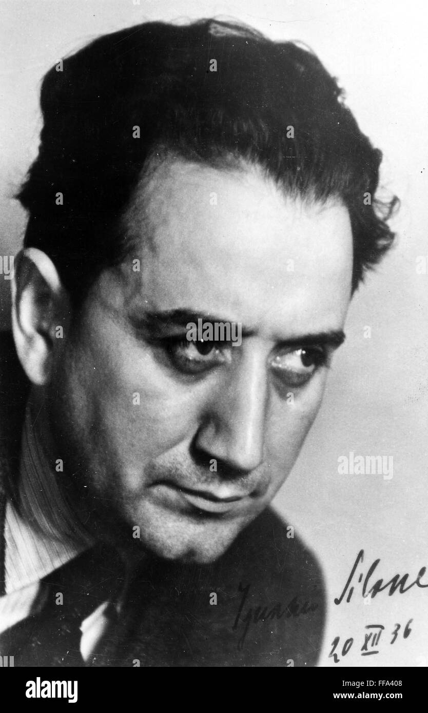 IGNAZIO SILONE (1900-1978). /nItalian writer. Photographed c1936 Stock ...