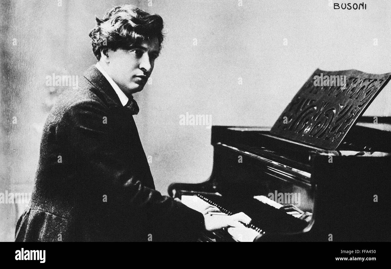 FERRUCCIO BUSONI /n(1866-1924). Italian pianist and composer Stock ...