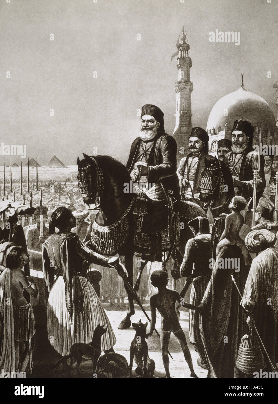 MUHAMMAD 'ALI PASHA /n(1769-1849) entering the Ciatadel at Cairo ...