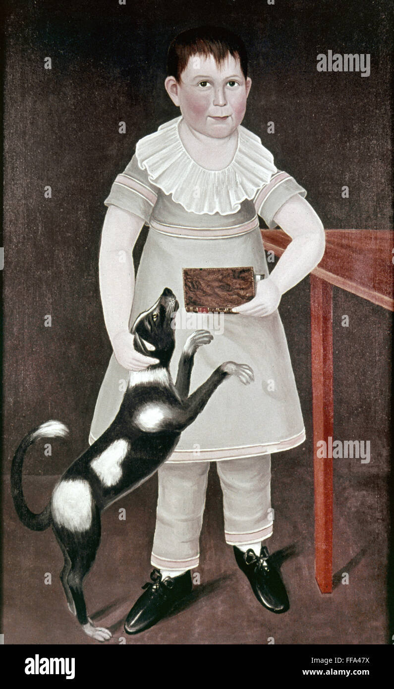 ANON: YOUNG MAN, 1815. /nYoung Man in Grey Linen Suit. Painting, c1815 ...