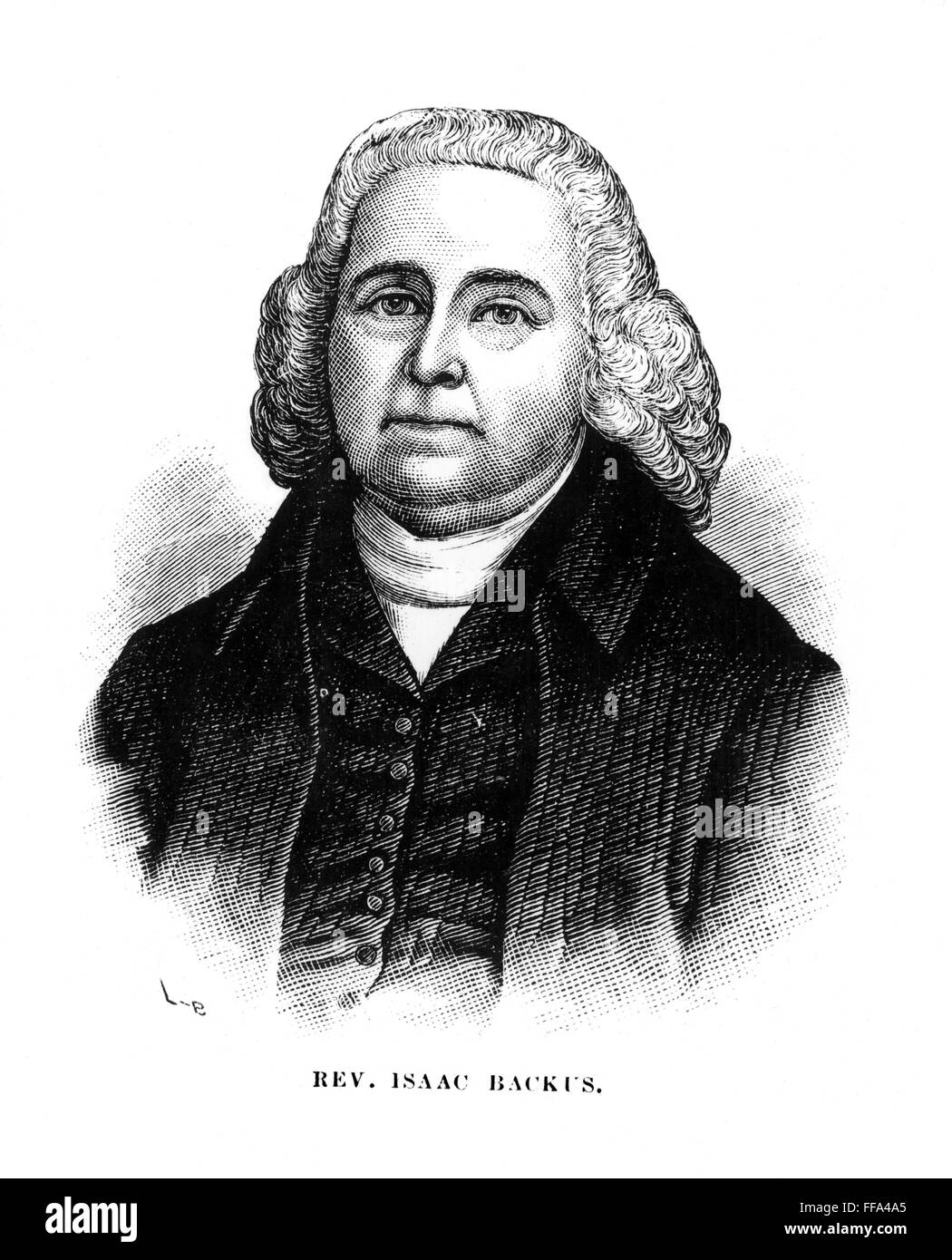 ISAAC BACKUS (1724-1806). /nAmerican Baptist cleric. Wood engraving ...