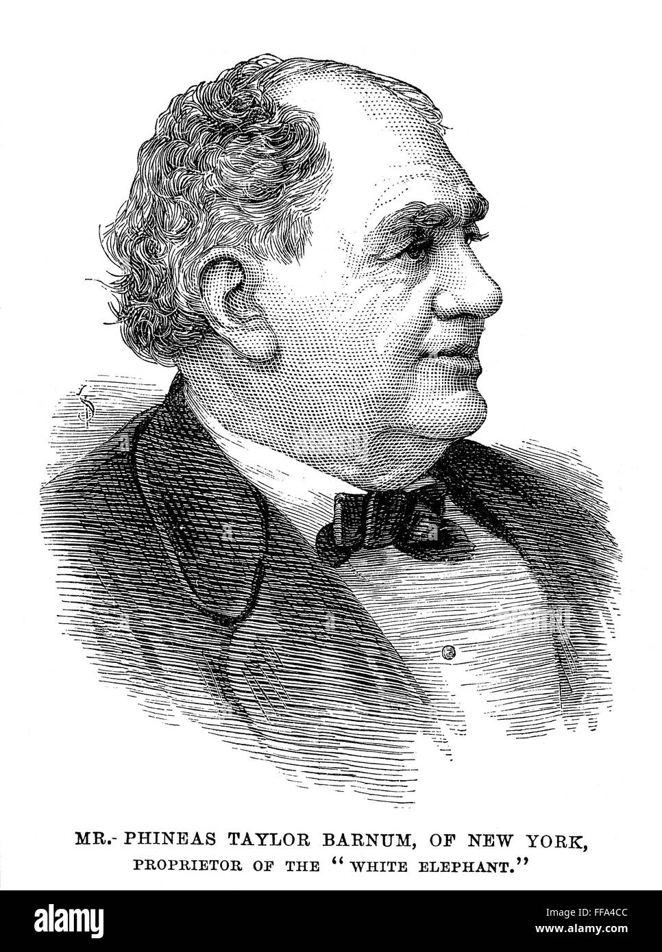PHINEAS TAYLOR BARNUM /n(1810-1891). American showman. Line engraving ...