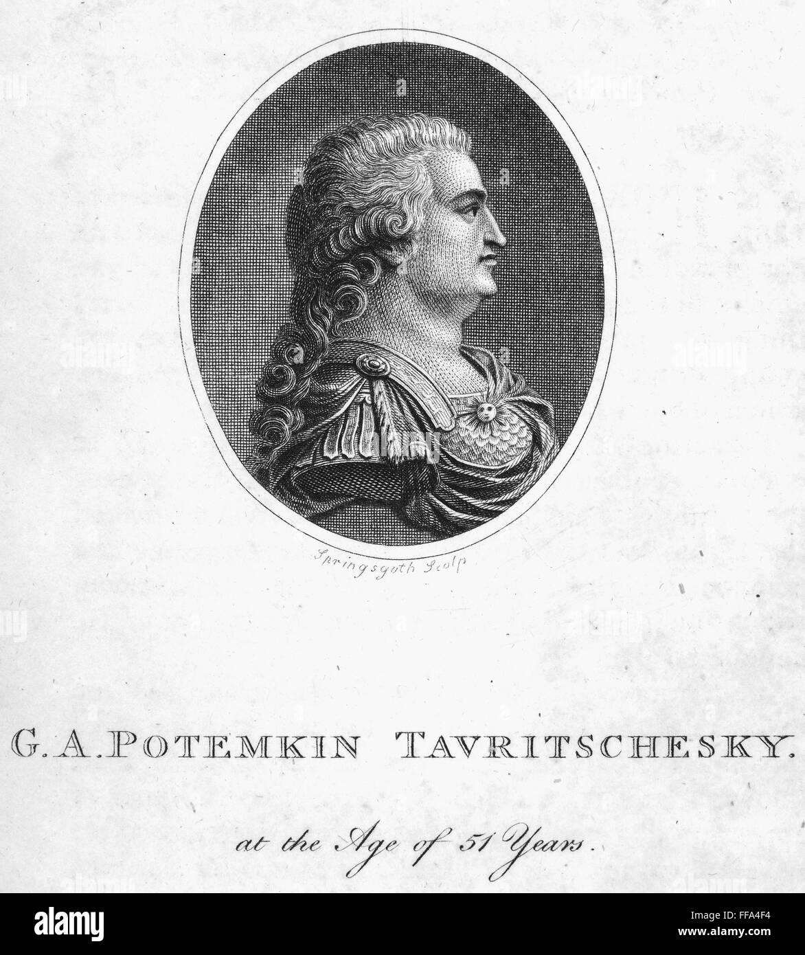 GRIGORI POTEMKIN (1739-1791). /nRussian statesman. Line engraving ...