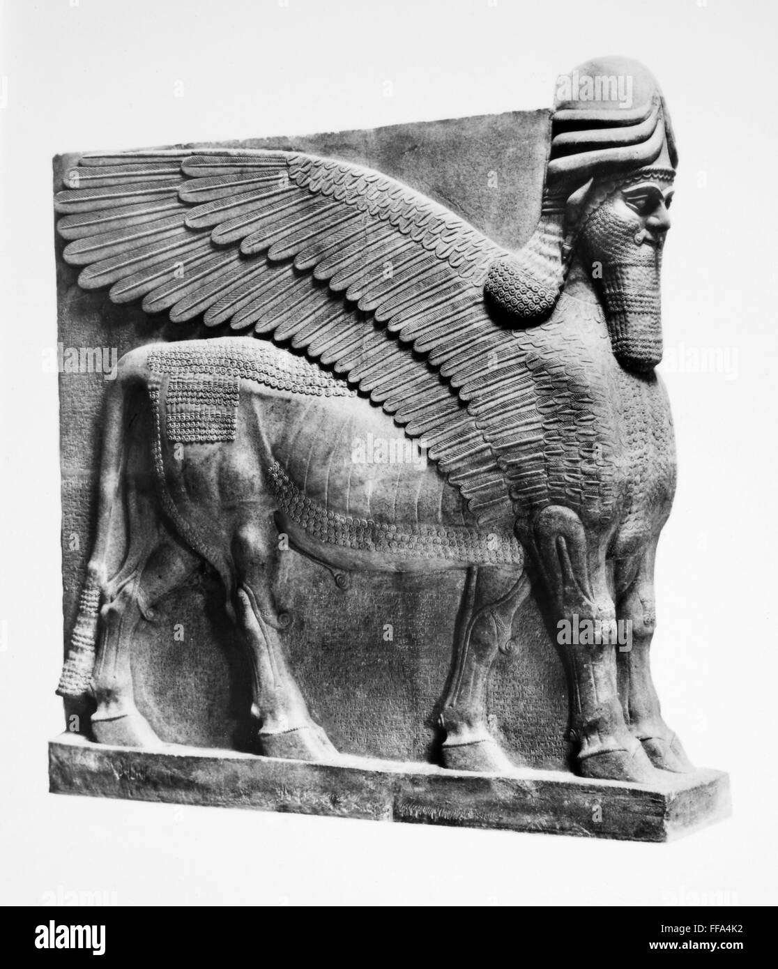 ASSYRIA: BULL SCULTPURE. /nBull guardian from the palace of ...