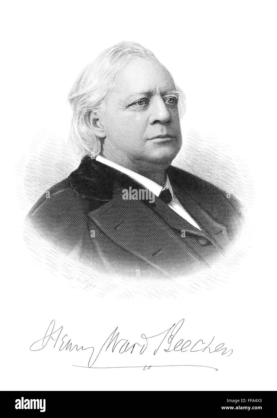 HENRY WARD BEECHER /n(1813-1887). American Congregational cleric. Steel ...