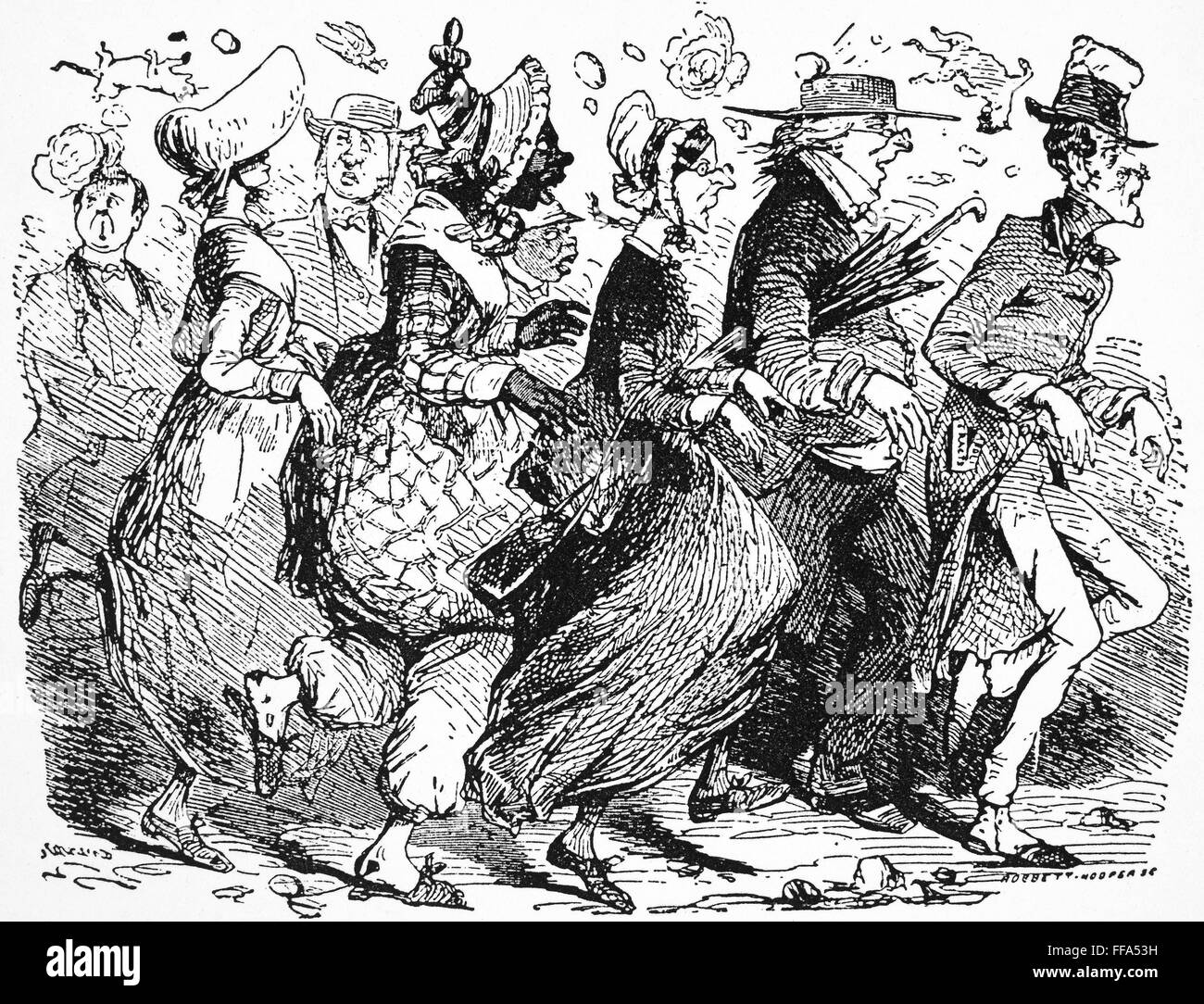 ABOLITIONIST CARTOON, 1861. /nCartoon from a northern American journal ...