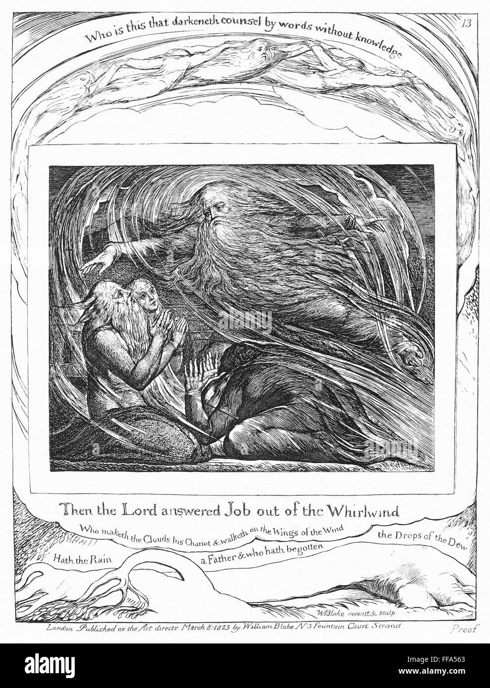 BLAKE: BOOK OF JOB, 1825. /n'Then the Lord Answered Job Out of the ...
