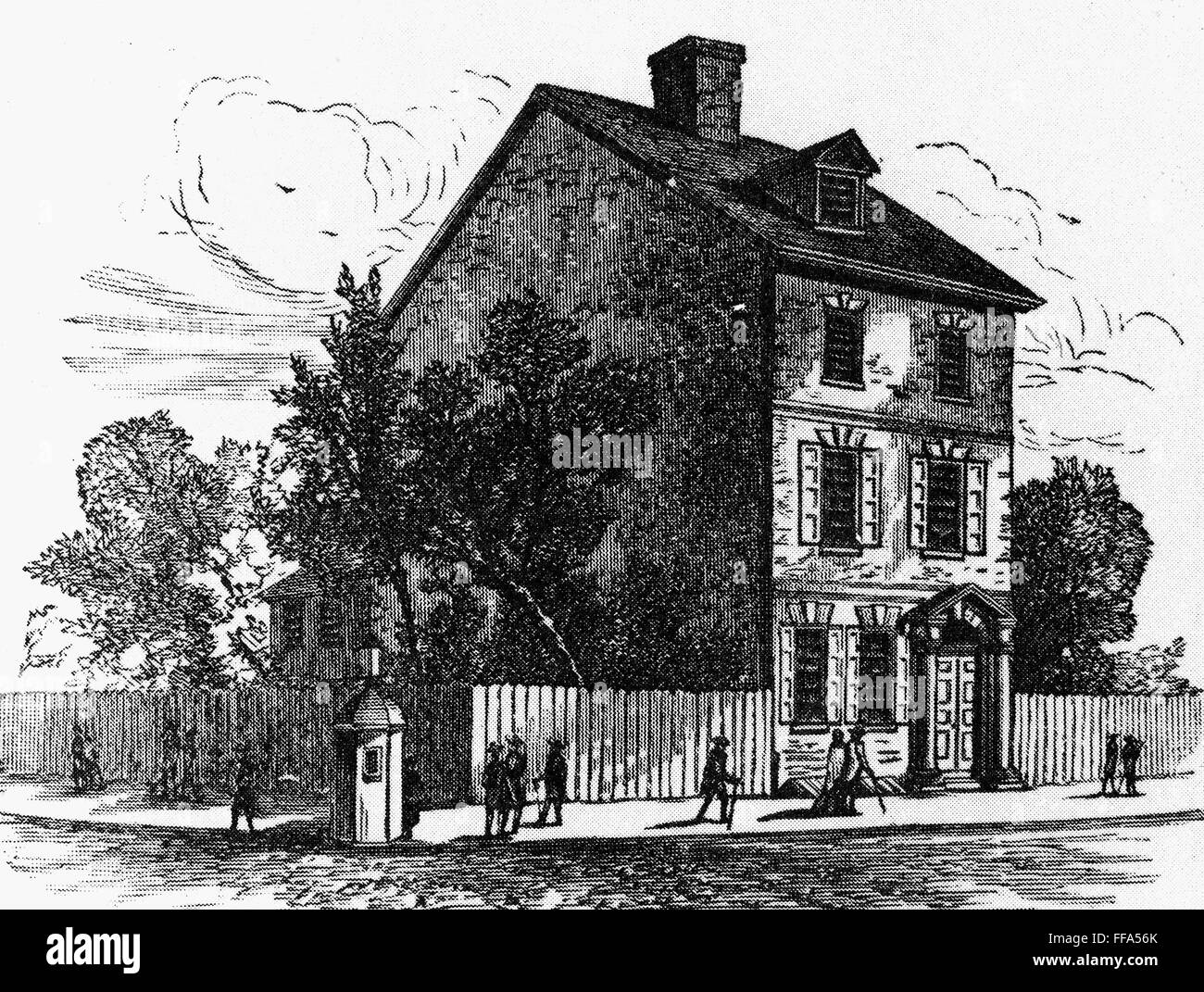 JEFFERSON'S HOUSE, 1776. /nThe house at Market and Seventh Streets in ...