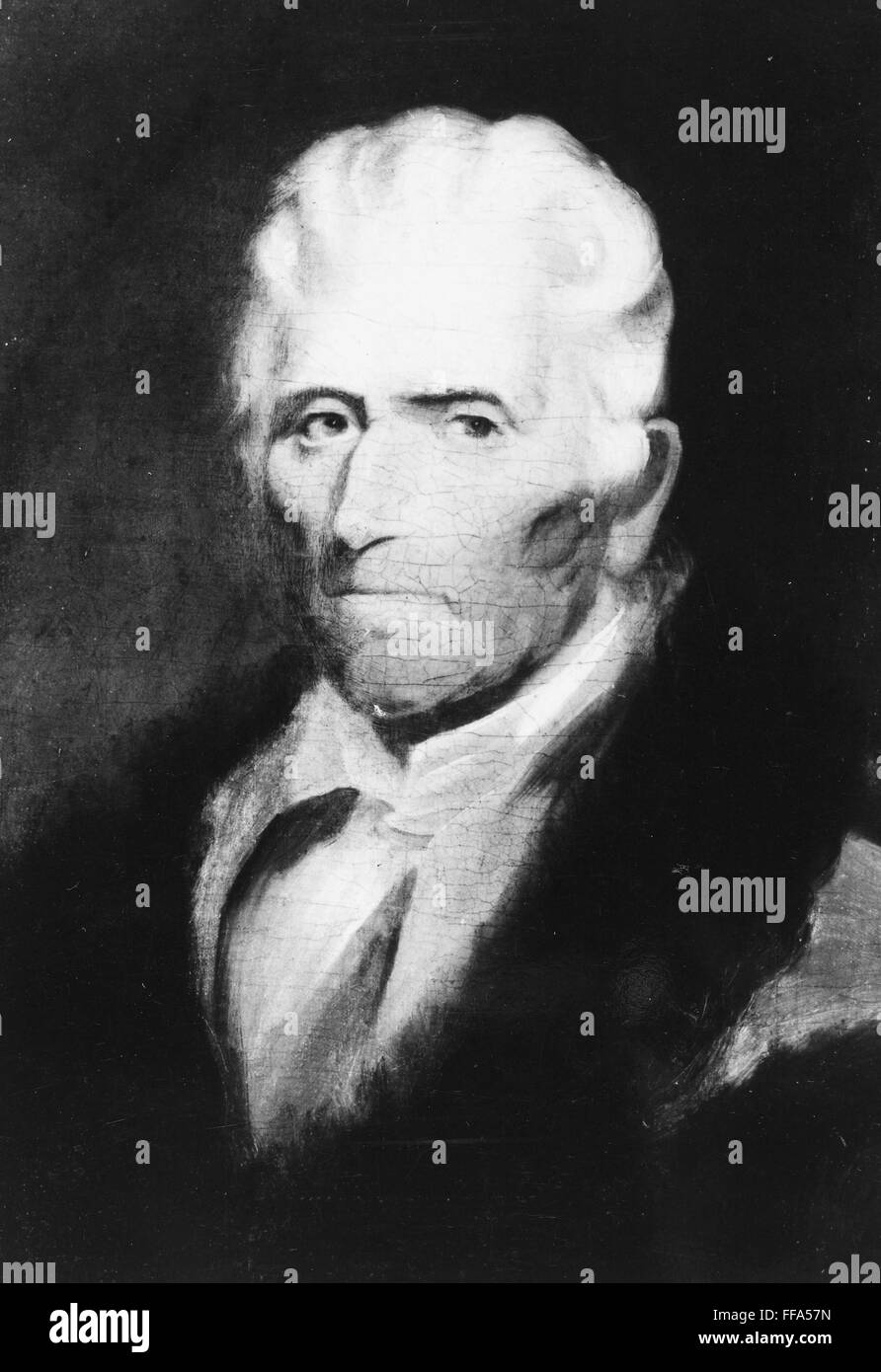 DANIEL BOONE (1734-1820). /nAmerican frontiersman. Oil on canvas, 1819 ...