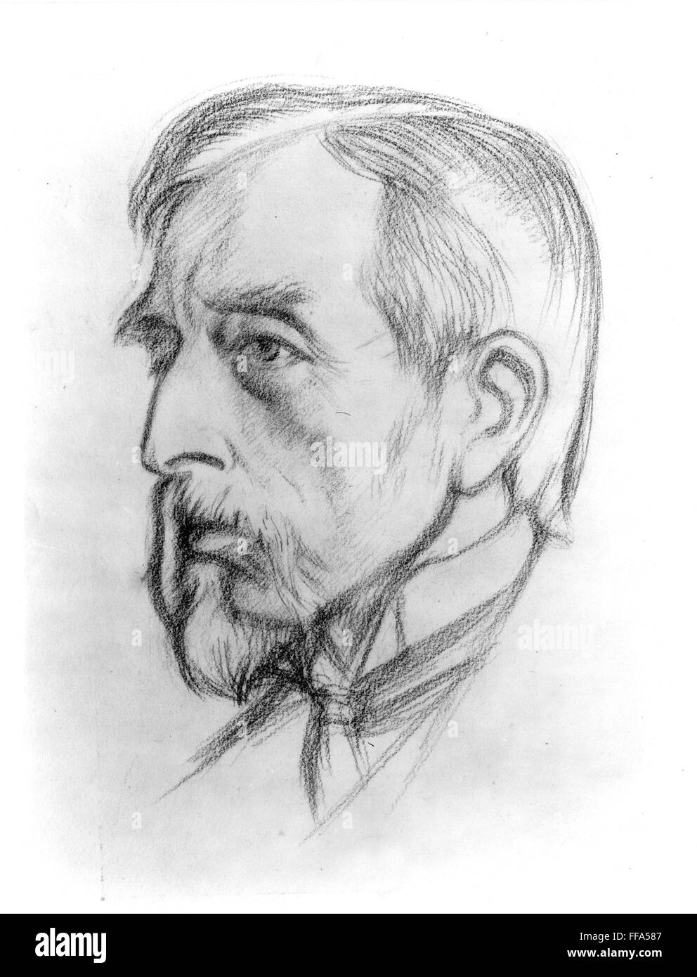 CHARLES BOOTH (1840-1916). /nEnglish ship owner and sociologist. Pencil ...