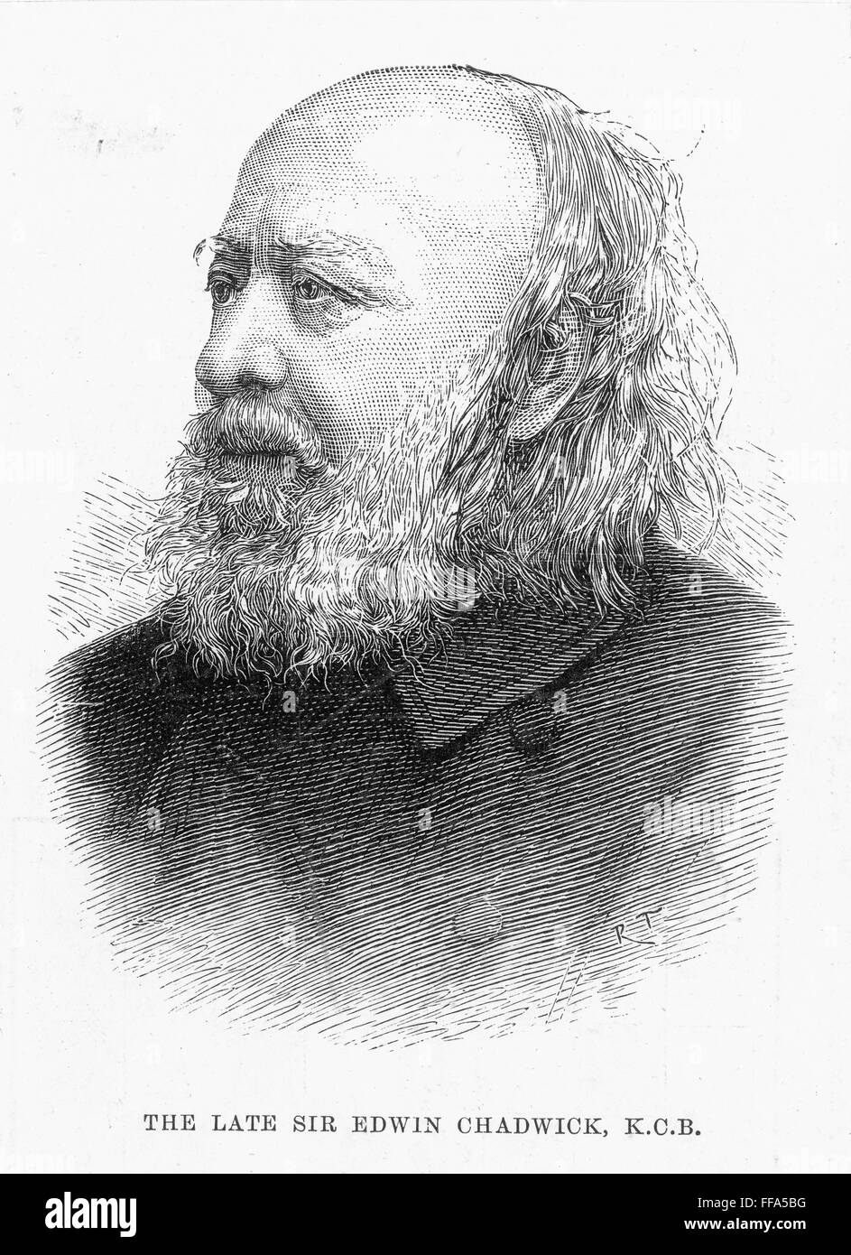 SIR EDWIN CHADWICK /n(1800-1890). English sanitary reformer. Line ...