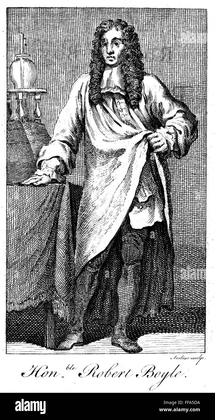 ROBERT BOYLE (1627-1691). /nEnglish chemist and physicist. Line ...