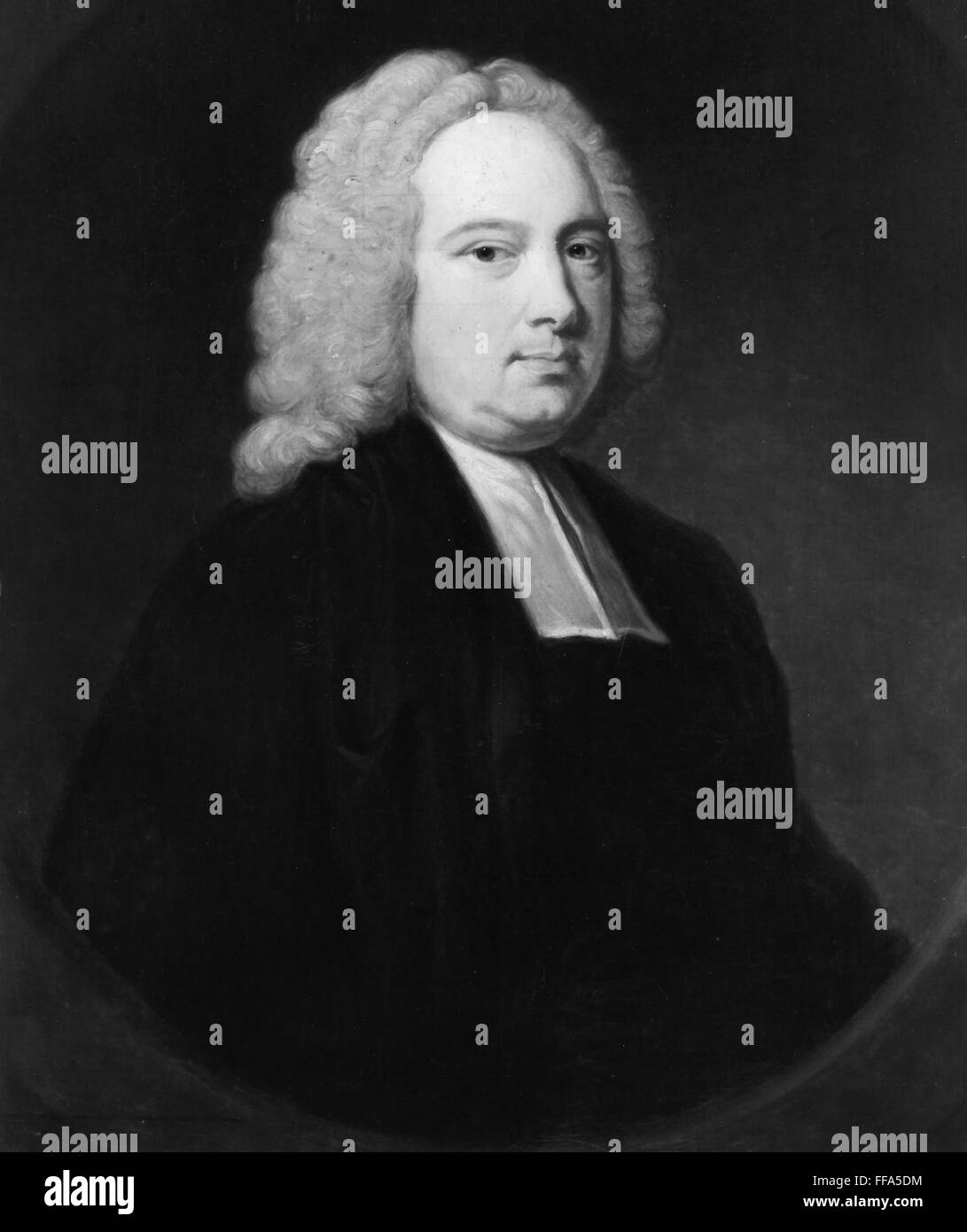 JAMES BRADLEY (1693-1762). /nEnglish astronomer. Oil on panel, c1742-47 ...