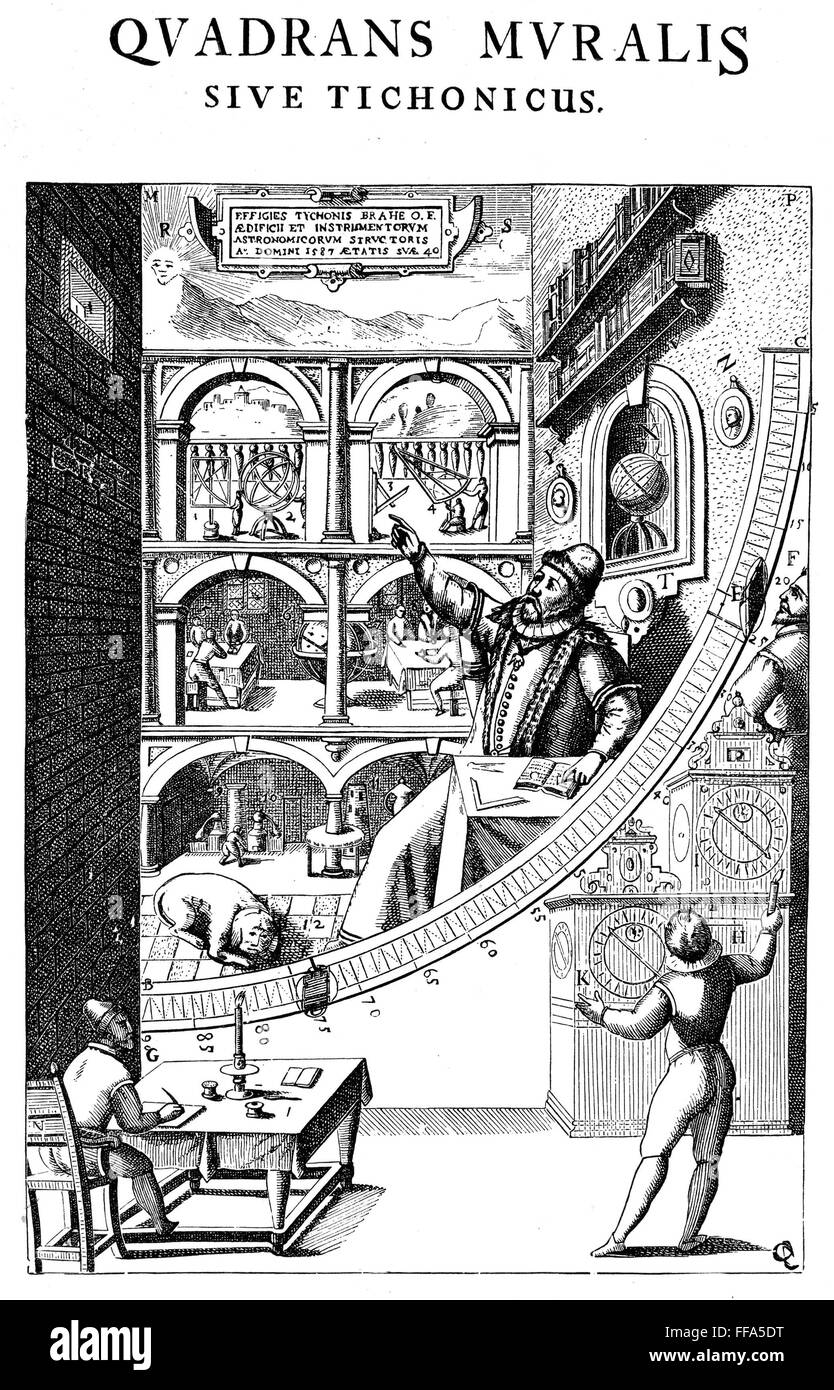 TYCHO BRAHE (1546-1601). /nDanish astronomer. With his instruments in ...