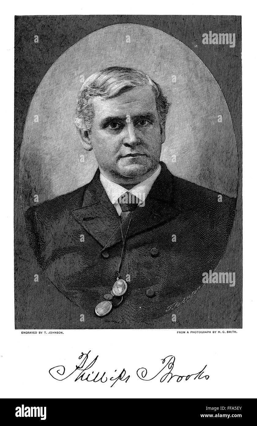 PHILLIPS BROOKS (1835-1893). /nAmerican Episcopal bishop. Wood ...