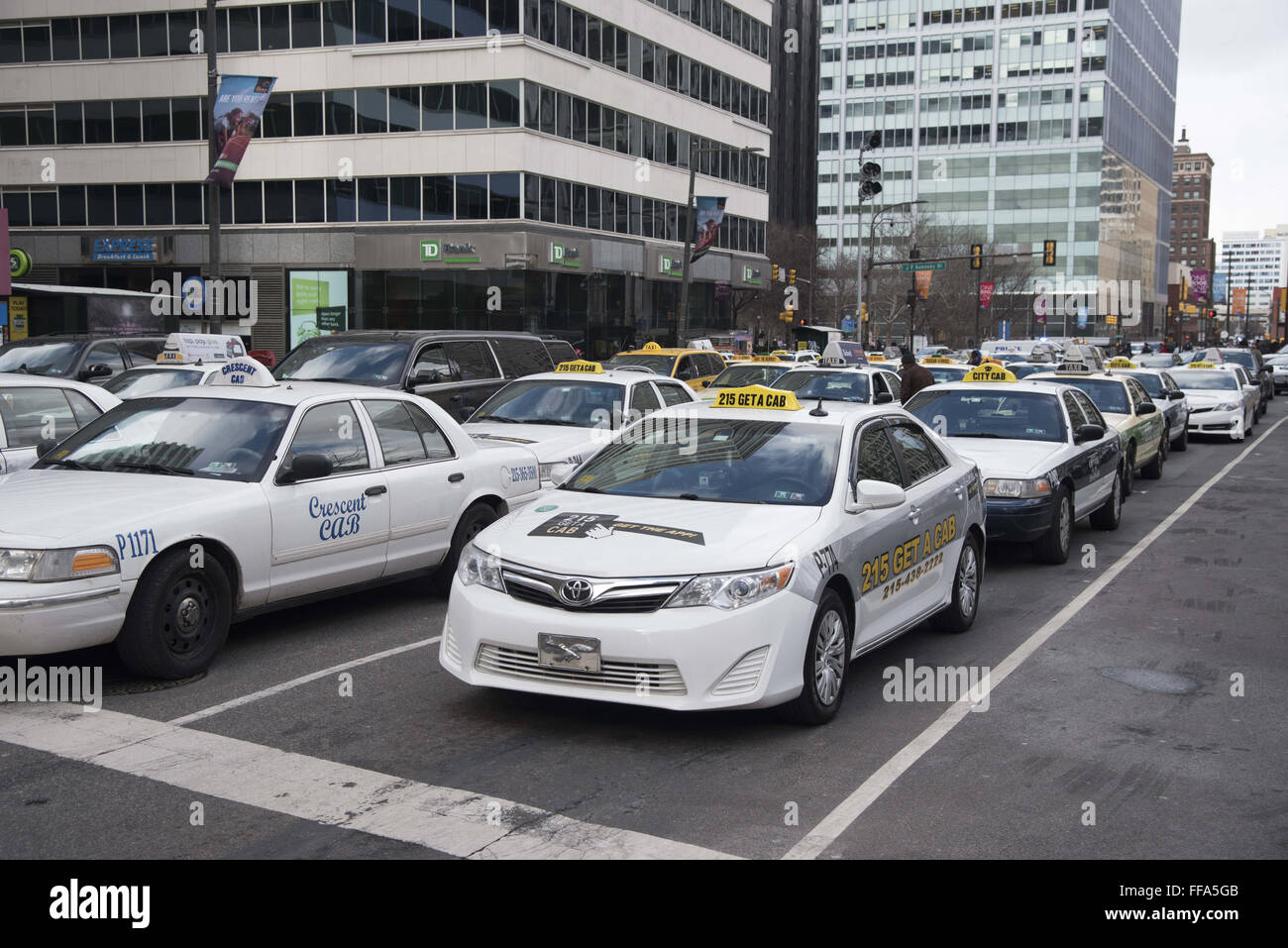 Philadelphia, Pennsylvania, USA. 11th Feb, 2016. Professional Taxi ...