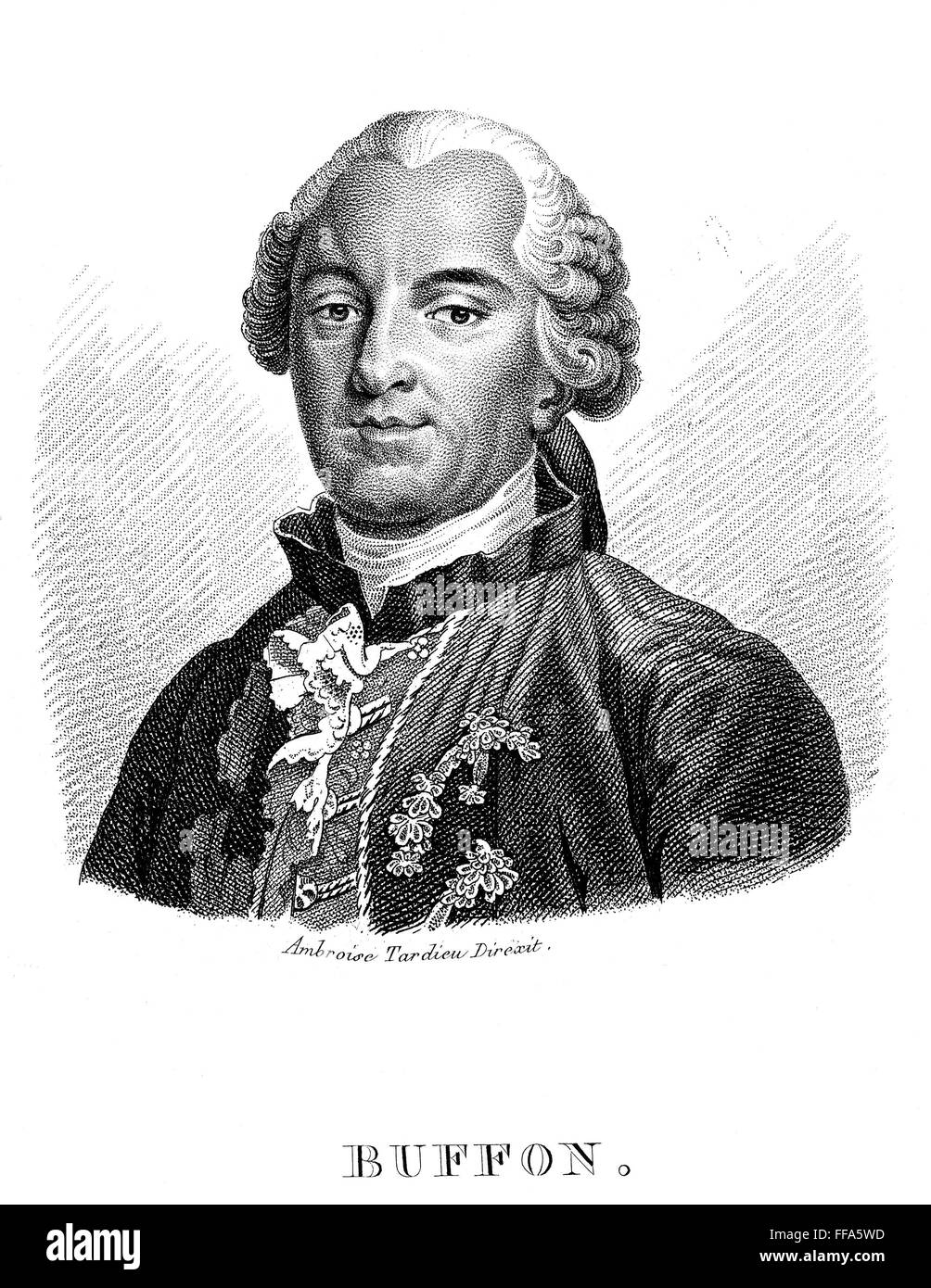 GEORGES LOUIS de BUFFON /n(1707-1788). French naturalist. Engraving by ...