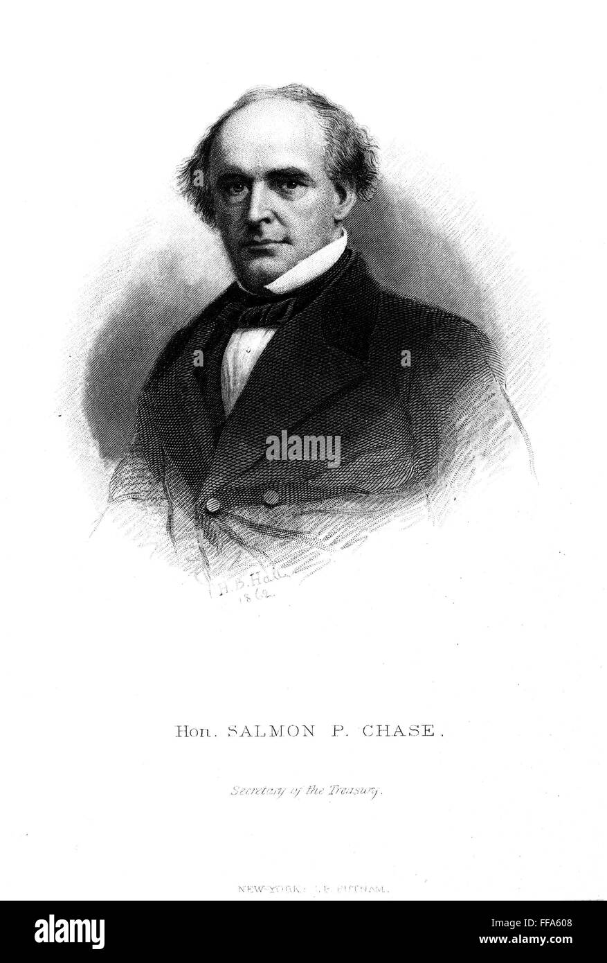 SALMON PORTLAND CHASE /n(1808-1873). Chief Justice of the United States ...