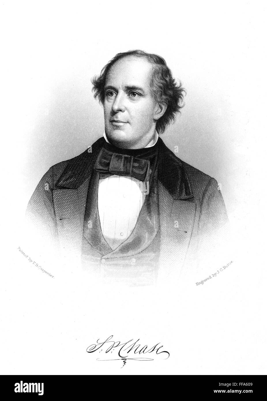 SALMON PORTLAND CHASE /n(1808-1873). Chief Justice of the United States ...