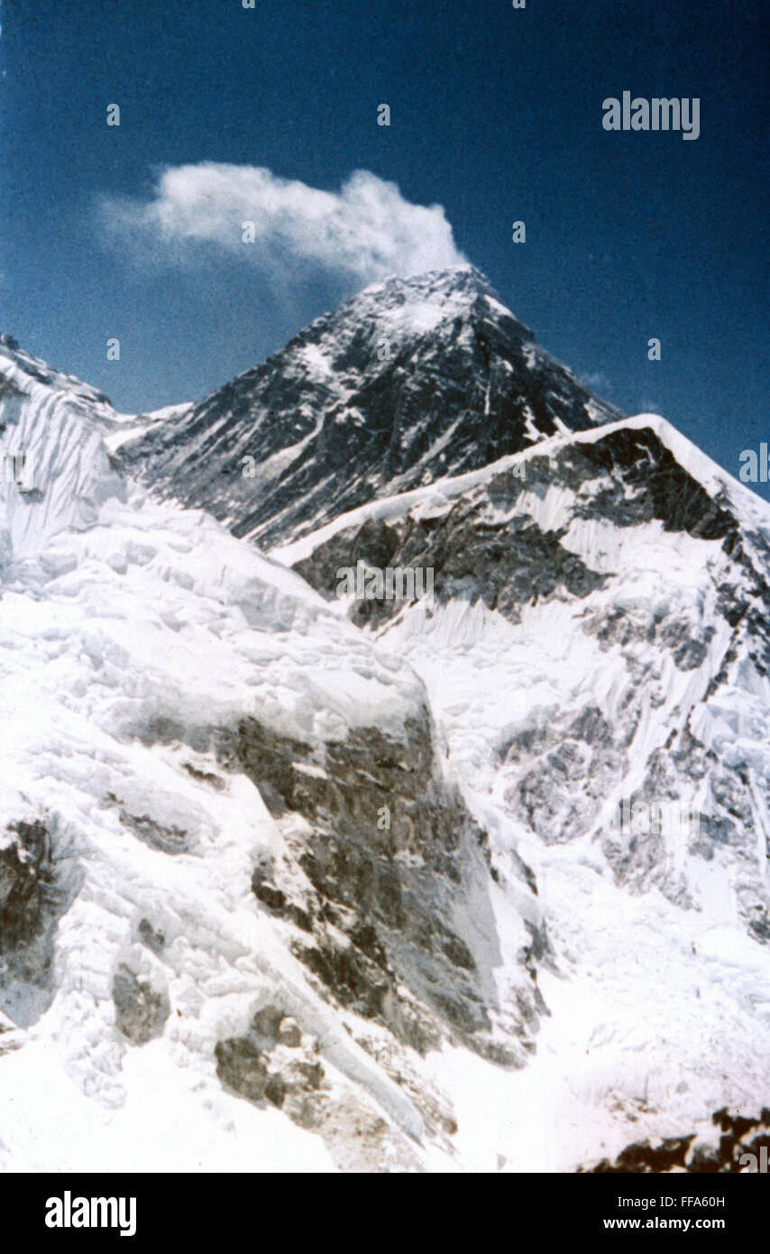 HIMALAYAS: MOUNT EVEREST. /nMount Everest in the Himalayas. Photograph ...