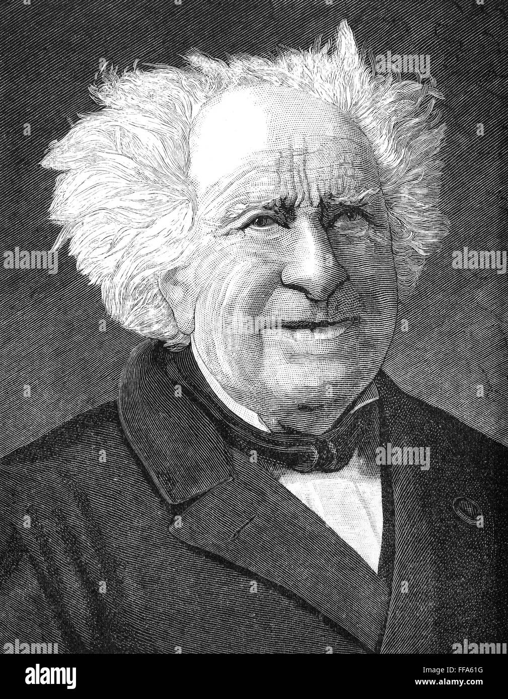 MICHEL EUGENE CHEVREUL /n(1786-1889). French chemist. Wood engraving ...