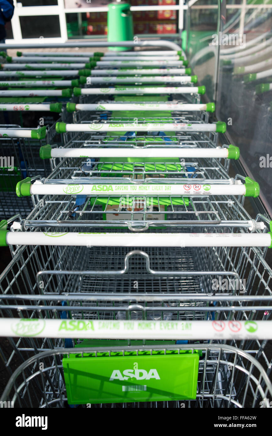 Trolleys asda store hi-res stock photography and images - Alamy