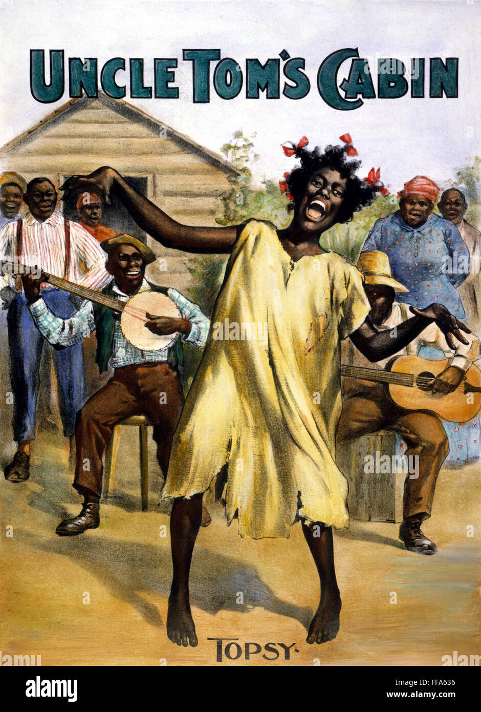 UNCLE TOM'S CABIN. /nTopsy featured on a poster for a late 19th century ...