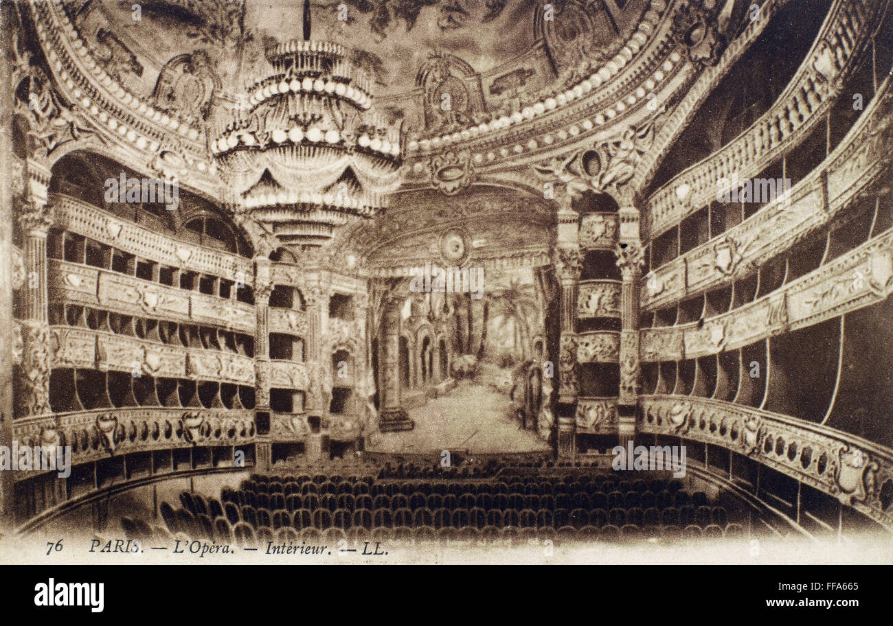 PARIS: OPERA HOUSE. /nInterior of the Paris Opera House. Postcard, late ...