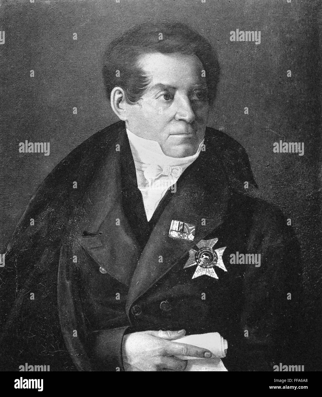 AUGUST von SCHLEGEL /n(1767-1845). German man of letters. Oil on canvas ...