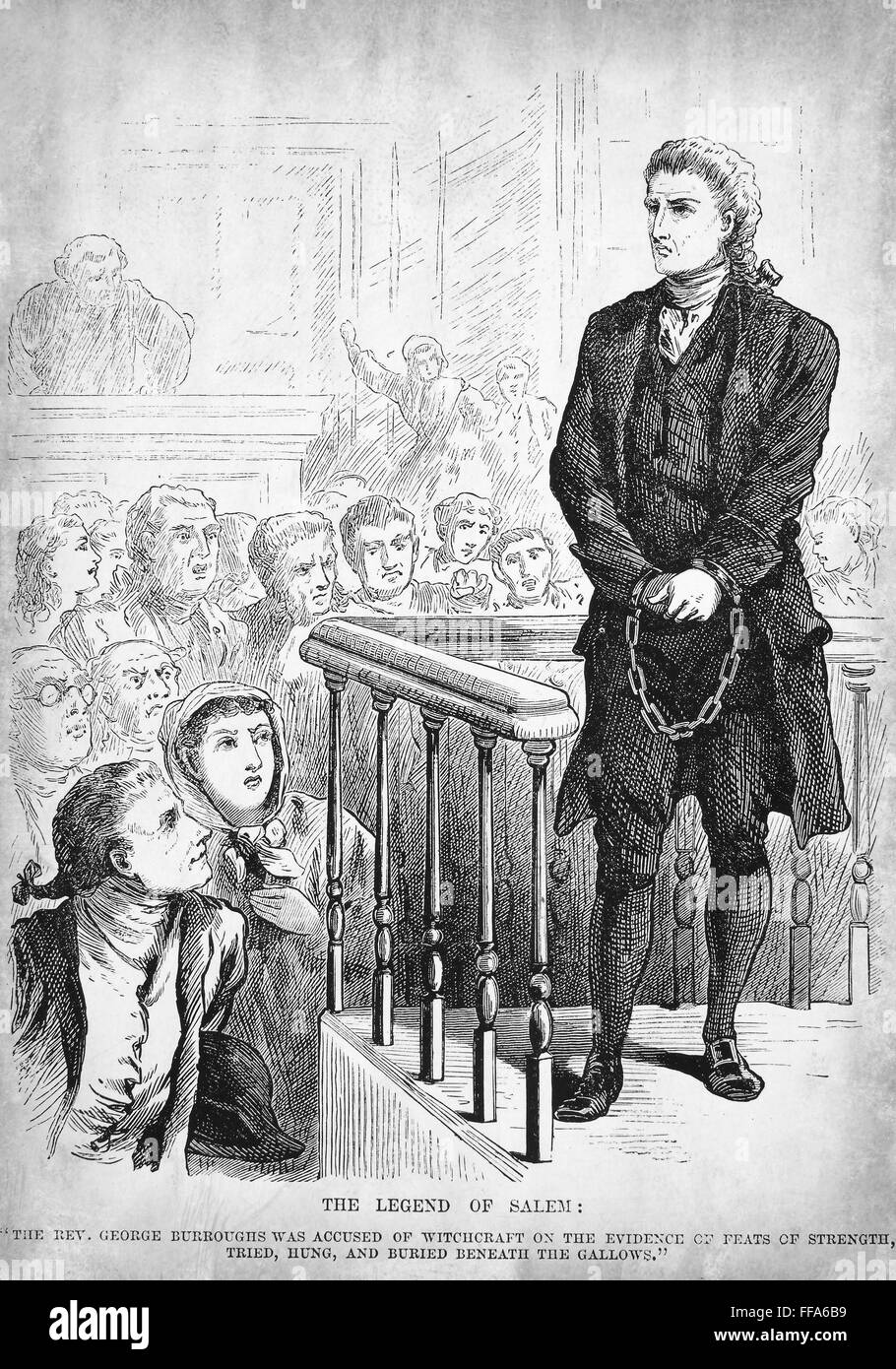 SALEM WITCH TRIAL, 1692. /nThe 'witchcraft' trial of the Reverend ...