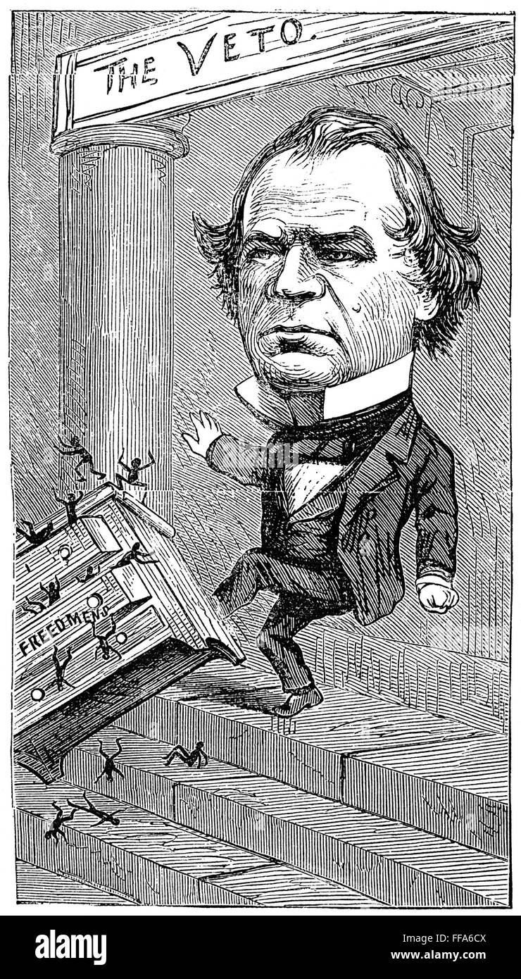ANDREW JOHNSON CARTOON. /nAmerican cartoon by Thomas Nast, 1866 ...